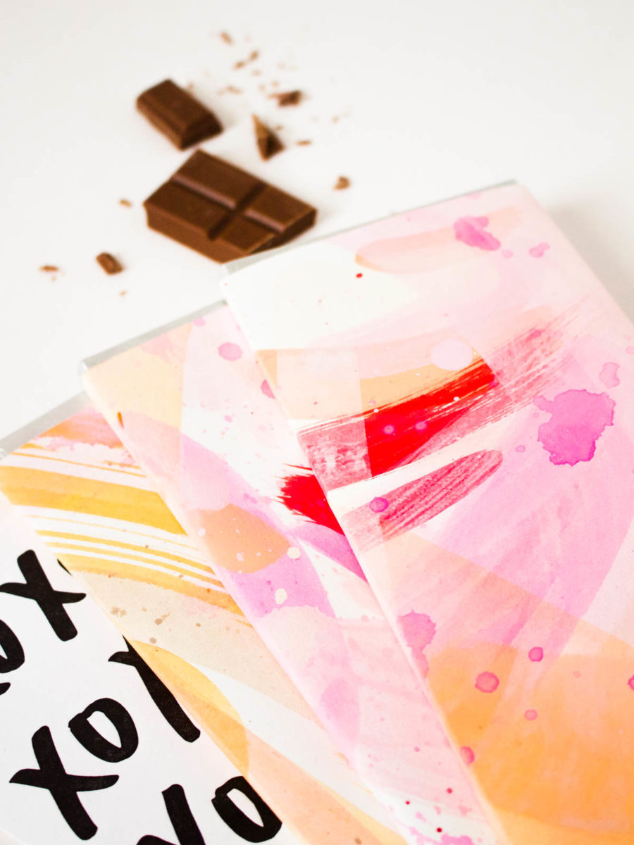 DIY Painted Chocolate Bars for Valentine's Day - Fish & Bull